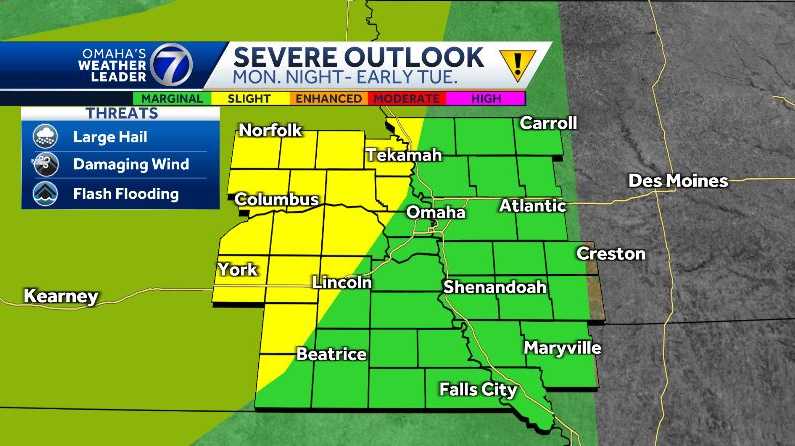 Omaha weather: Severe thunderstorms, flash flooding possible