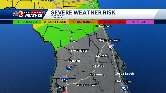 Severe storms, damaging winds diminish in Central Florida