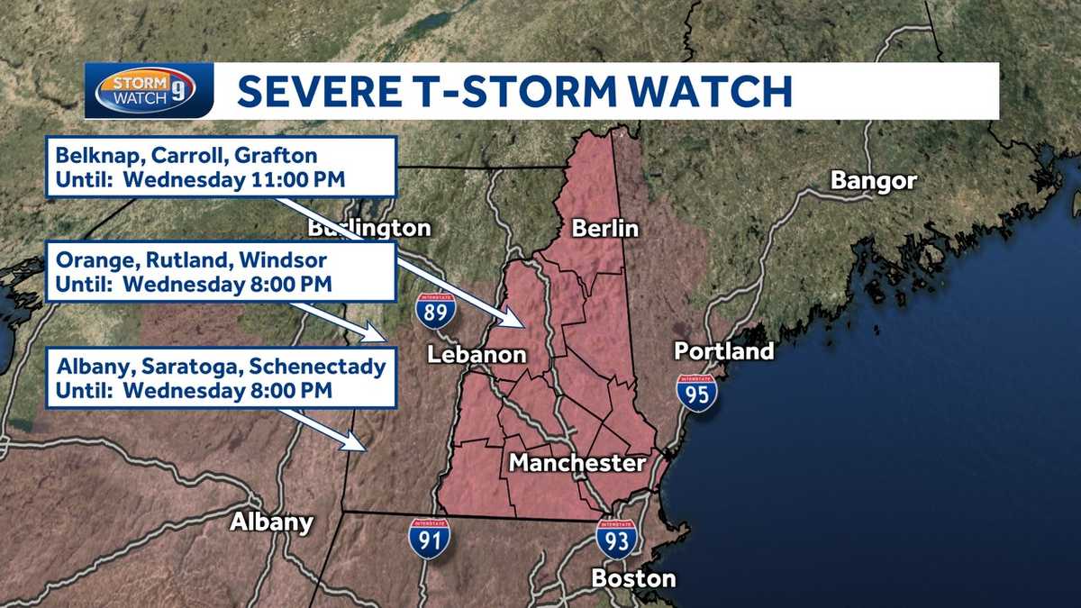 NH Severe Storms Wednesday PM/Eve.