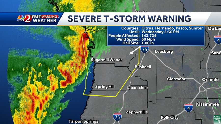 Severe Thunderstorm Warning Expires In Sumter County