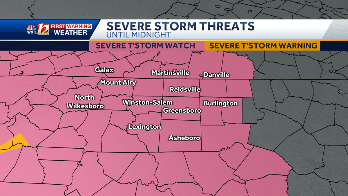 North Carolina Forecast: Storms are expected to bring large hail