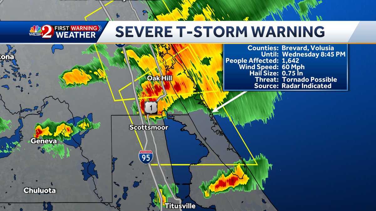 Severe thunderstorm warning expires for Brevard County