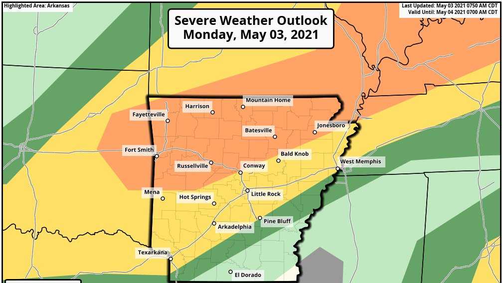 SEVERE DAY: Strong storms possible tonight into Tuesday morning