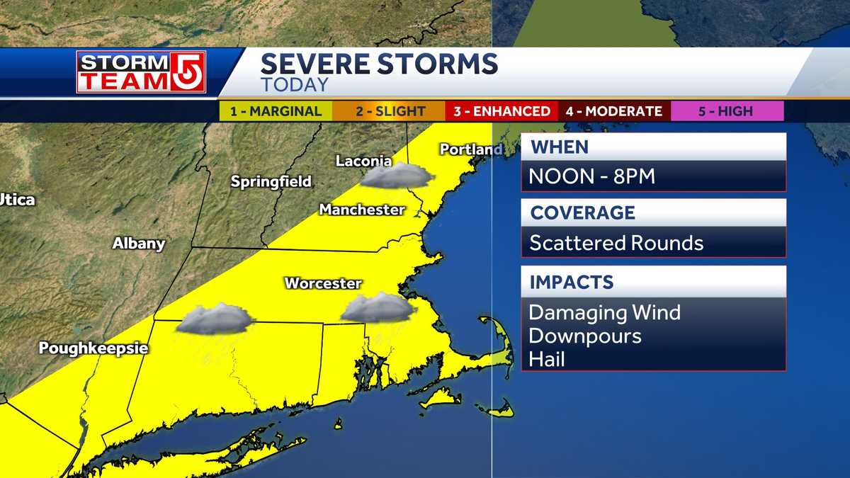 Video: Damaging wind, hail possible with severe storms