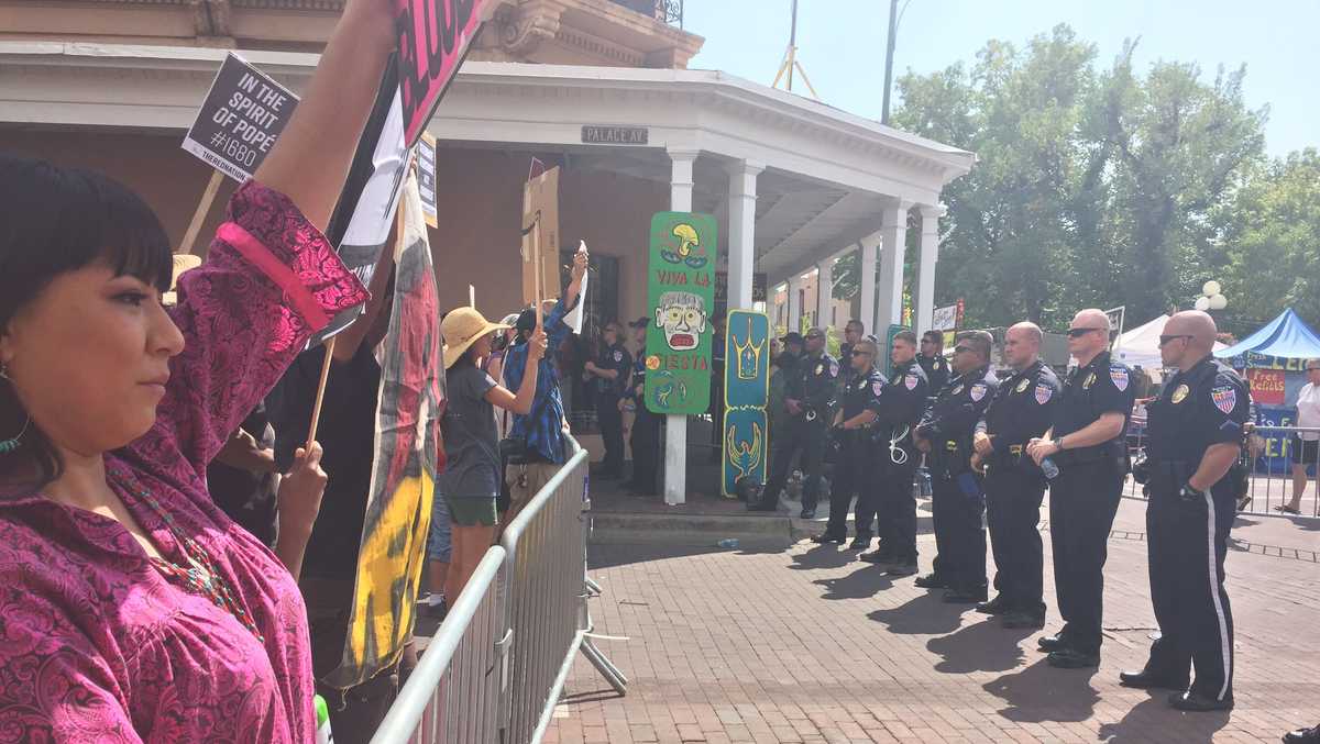 12 arrested in protests of Conquistador pageant