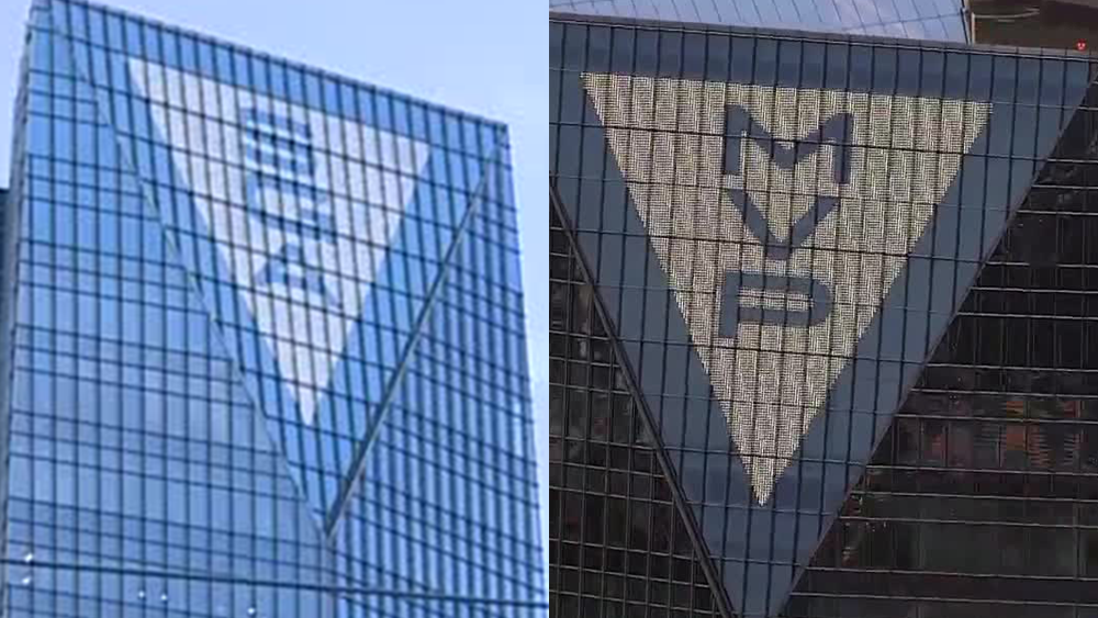 Devon Tower in OKC celebrates Shai Gilgeous-Alexander winning MVP