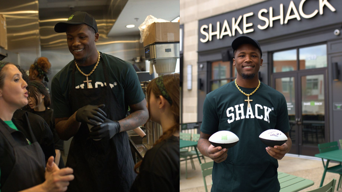 Tee Higgins pays a surprise visit to Cincinnati's newest Shake Shack