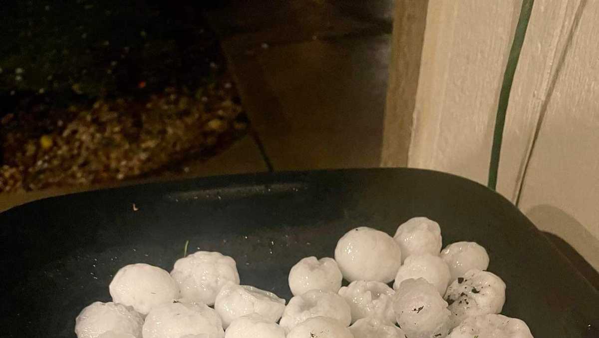 Overnight storms brought more heavy rain, smaller hail