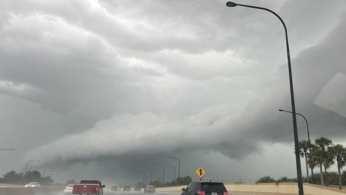 Strong storms move through Central Florida on Monday afternoon