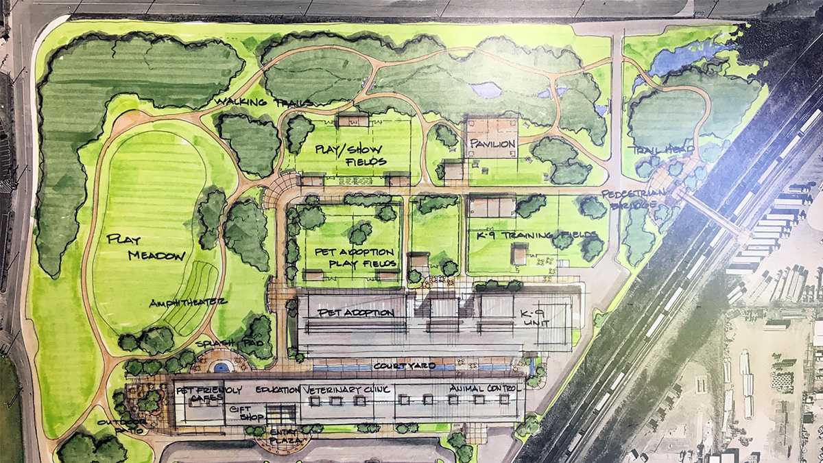Renderings of new Greater Birmingham Humane Society facility