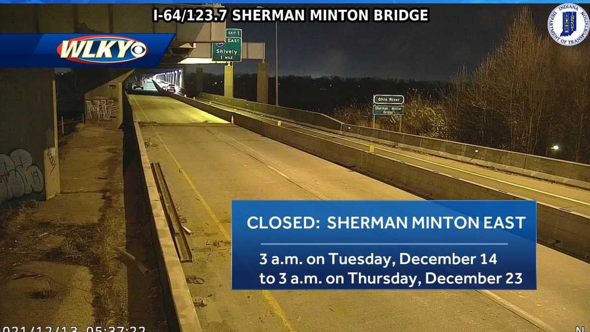 TRAFFIC ALERT: Sherman Minton Bridge eastbound lanes closing for ...