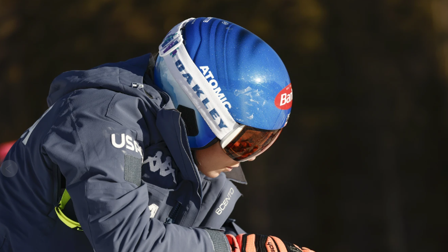 Shiffrin being checked for left leg injury after crash in Cortina ...