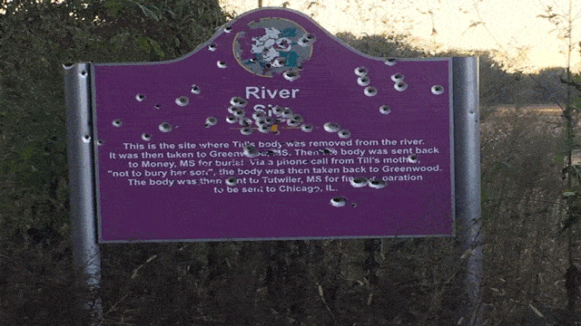 Over $20K raised to replace bullet-riddled Emmett Till sign