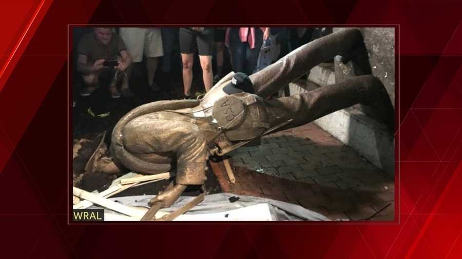 Protesters tear down Silent Sam statue at UNC