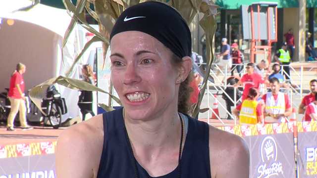 Jordan Tropf, Silvia Baage win Baltimore Marathon; Track runners here