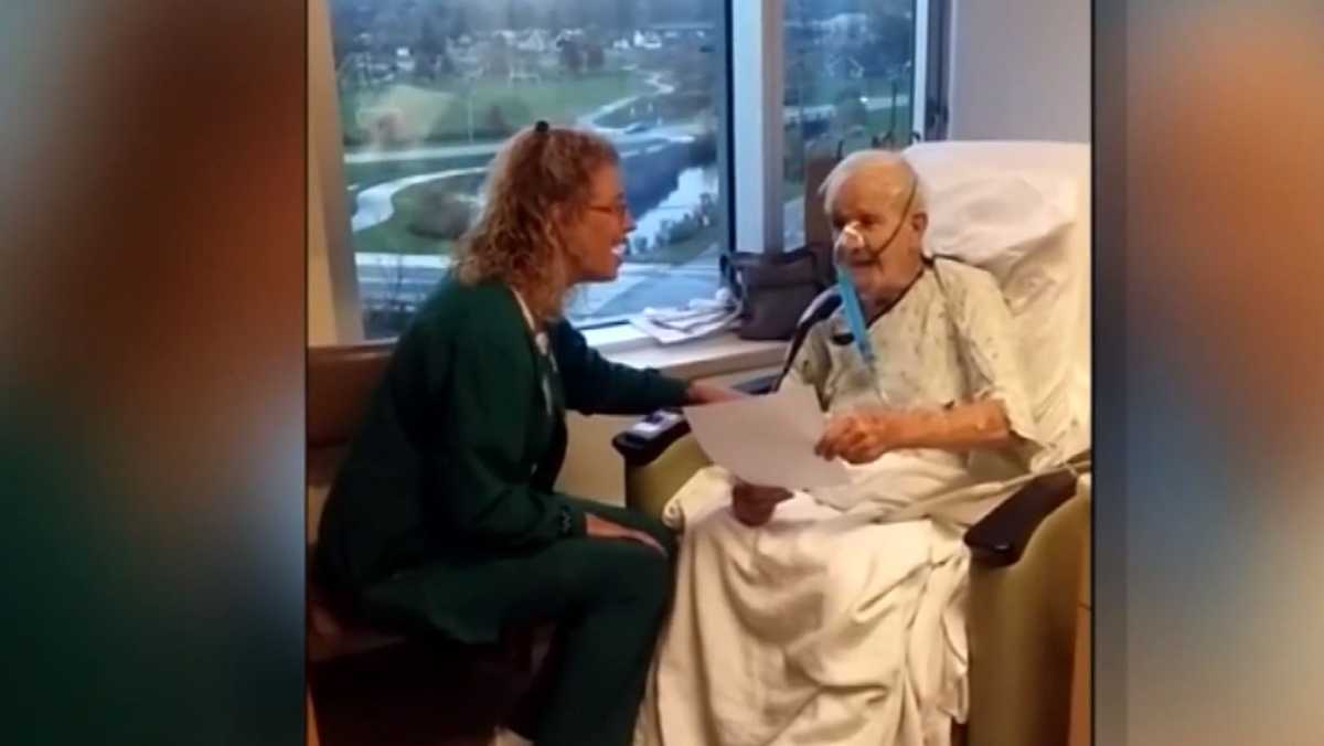 Viral video: Nurse sings to patient, helps him go home from hospice care