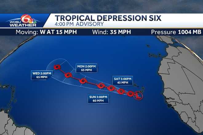 Tropical depression forecast to reach tropical storm status soon, NHC says