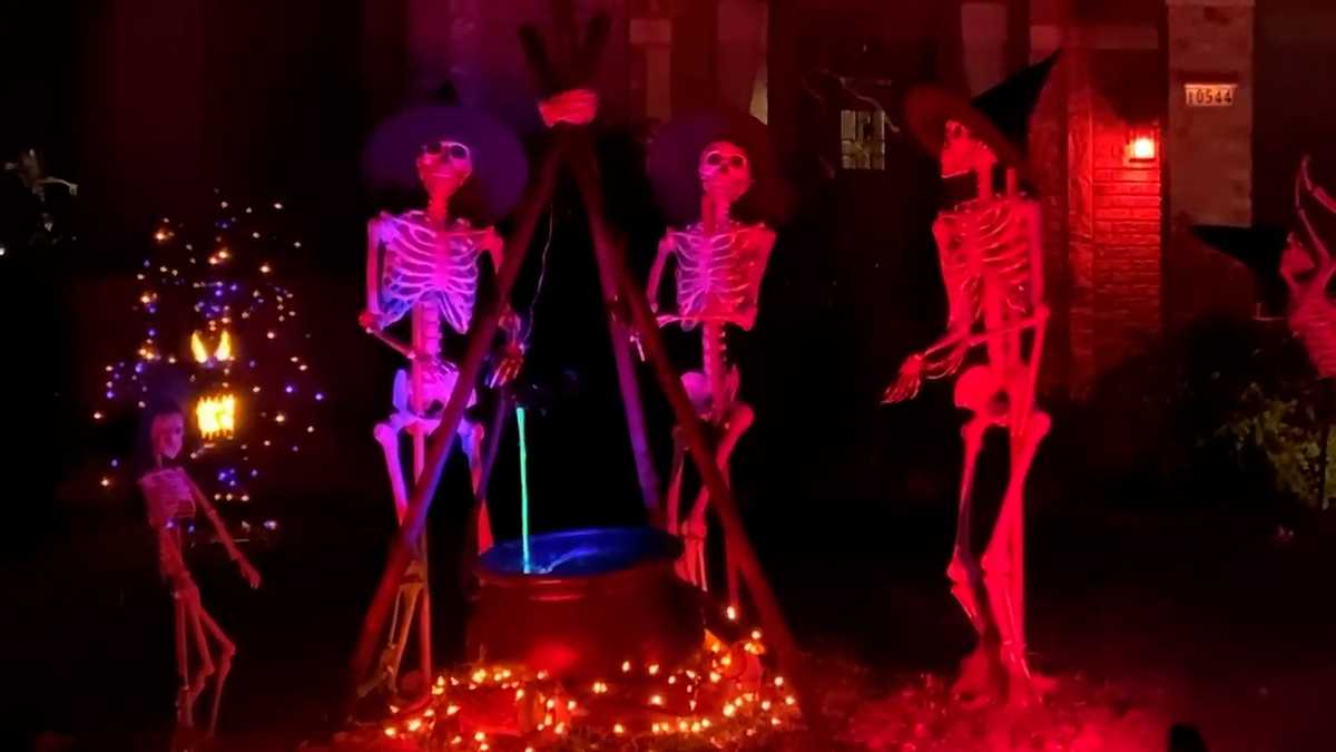 Omaha haunt features skeleton witches fly through air