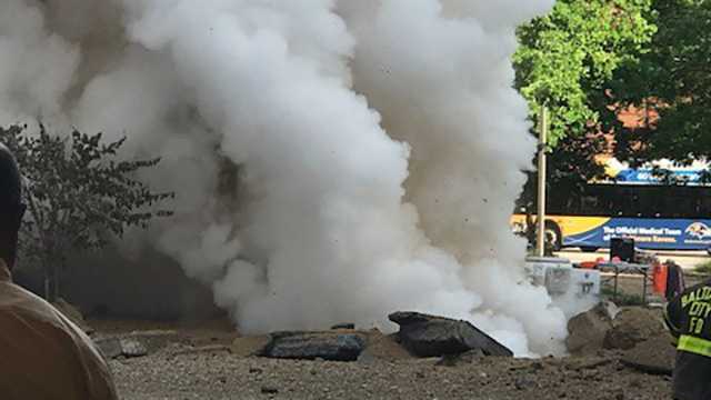 Crews secure steam pipe explosion site, investigate cause