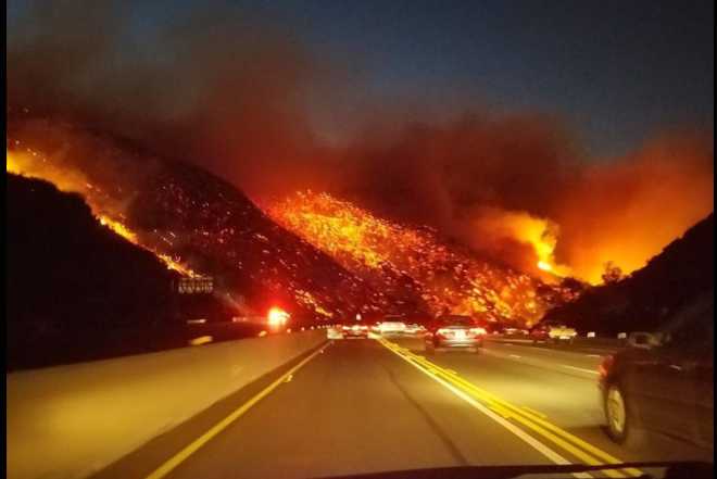 New blaze erupts in LA, threatens Getty Center