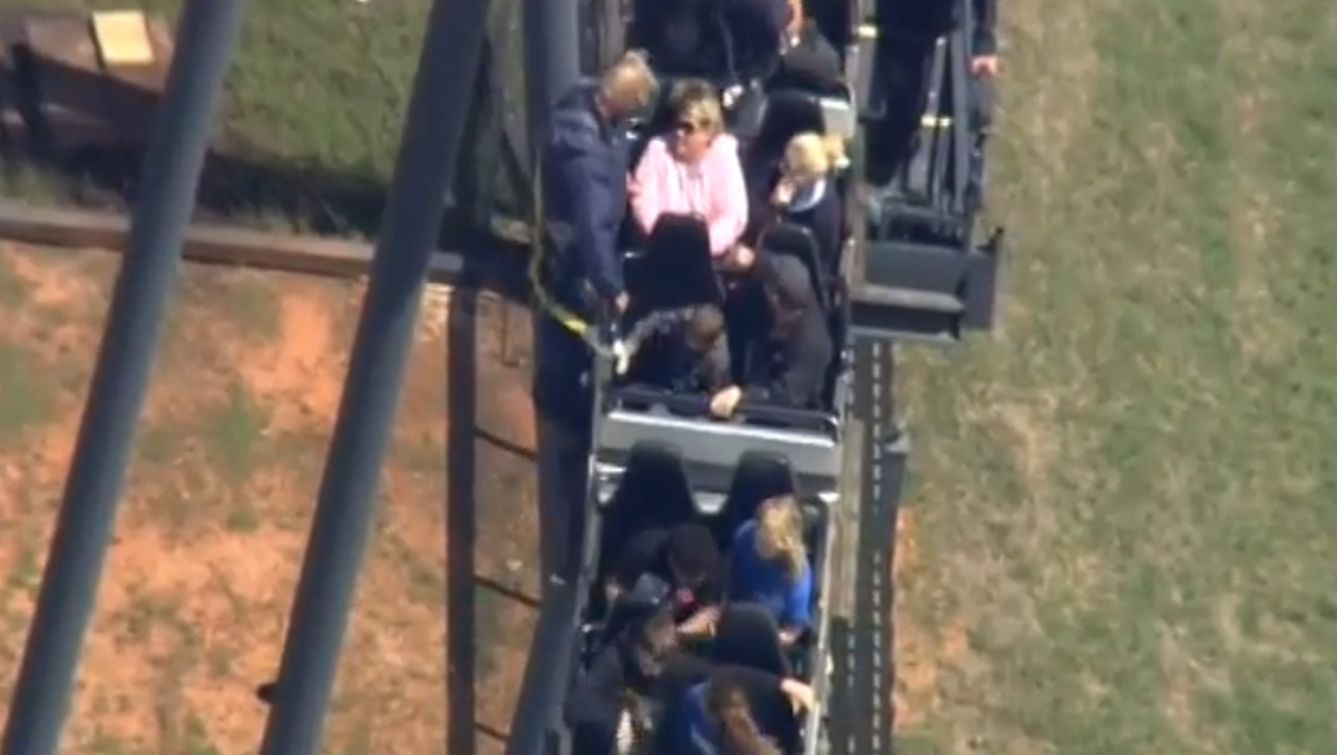 All riders rescued after being stuck on roller coaster at Frontier City