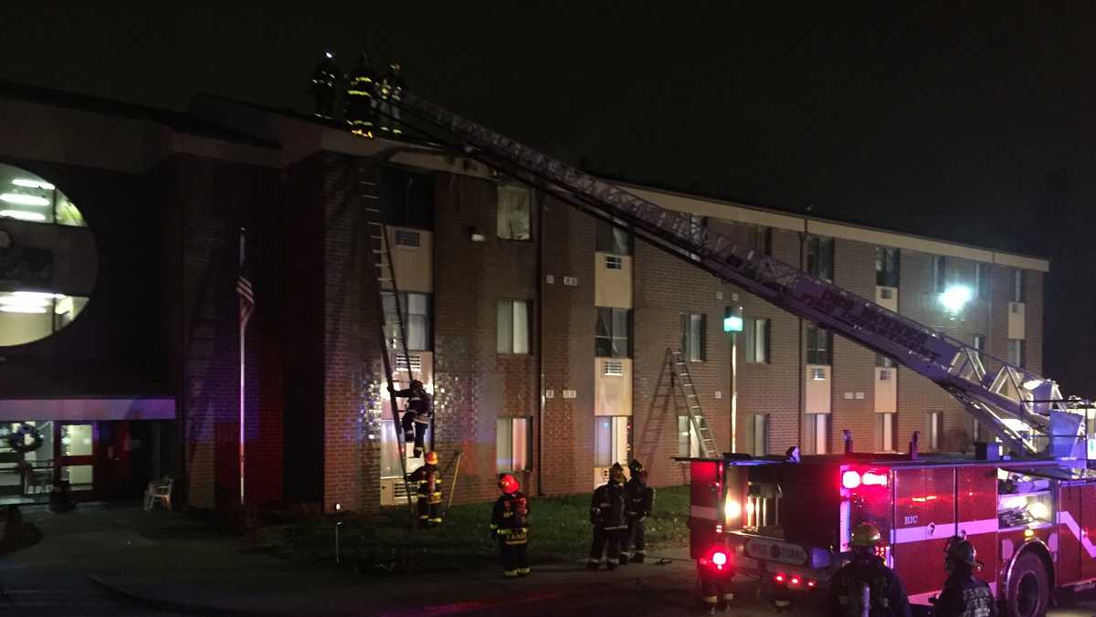 Crews battle overnight fire at apartment building