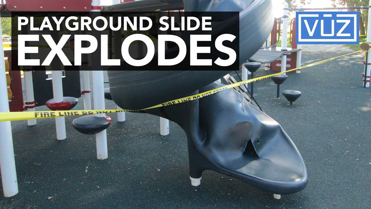 Boy badly burned when playground slide explodes
