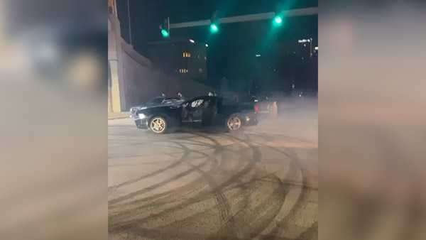Video shows illegal street 'takeover' before LMPD dispersed group