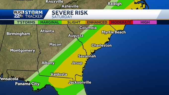 Savannah: Impact Weather Day Saturday, strong storms possible
