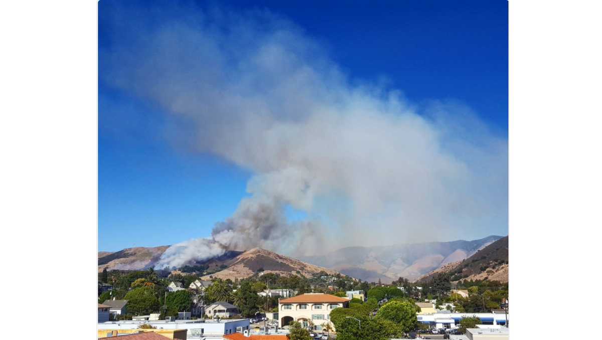 Wildfire burns at Cal Poly