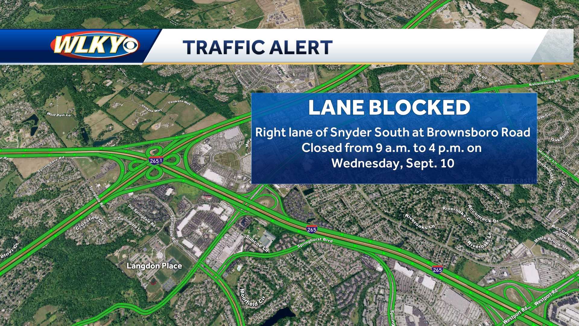 Traffic alert: Gene Snyder Freeway road work may cause delays Wednesday ...