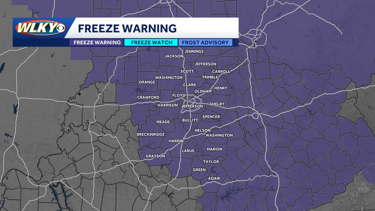 Freeze Warning Thursday night