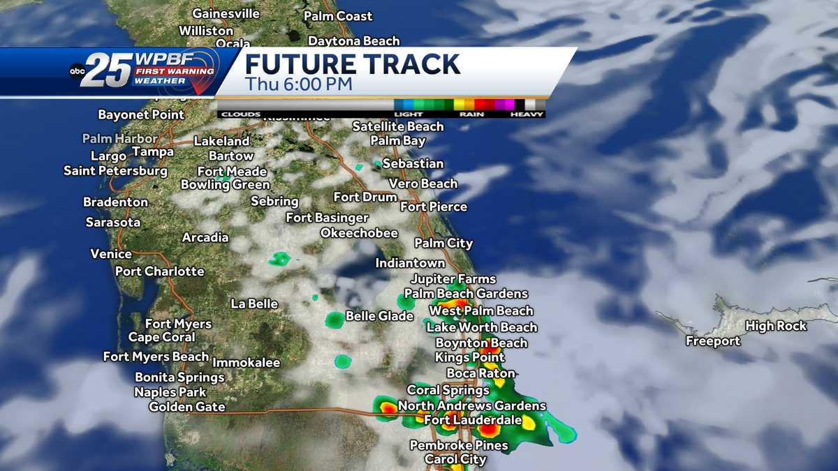 Tracking scattered rain and thunderstorms across South Florida