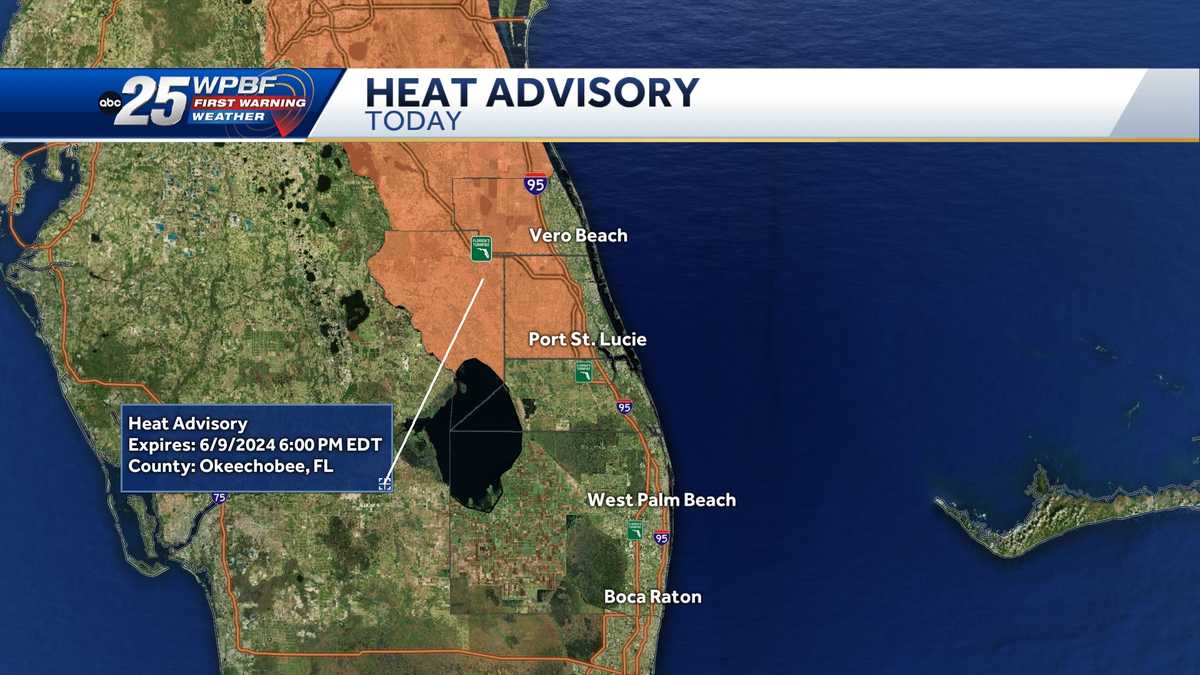 Heat advisory in effect today