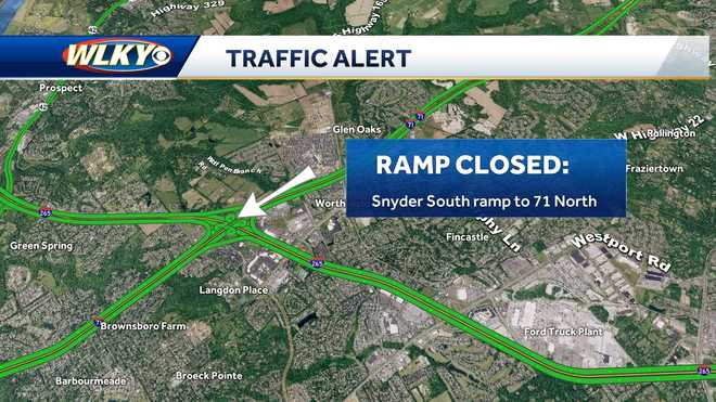 Traffic alert: Gene Snyder Freeway road work may cause delays Wednesday