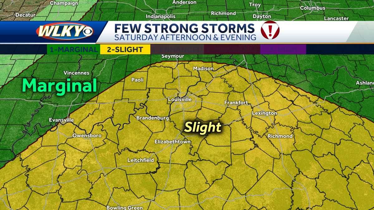Heavy rain, high winds continue Saturday in Louisville area