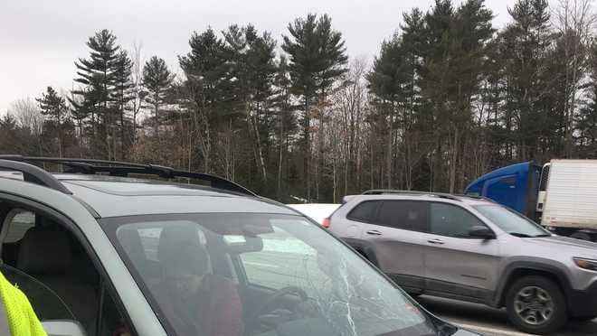 Drivers face close calls after flying ice, snow smash windshields