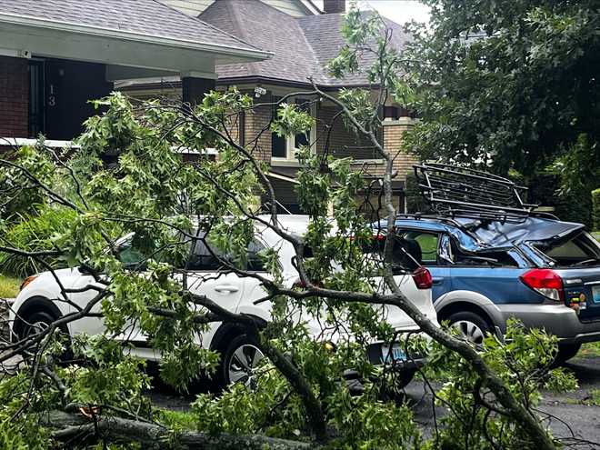 Gov. Beshear speaks after visiting west Louisville damage
