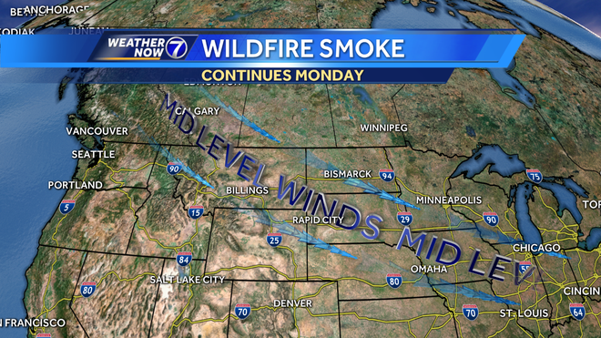 Fires from Canada, northern Rockies impacting weather in Nebraska & Iowa