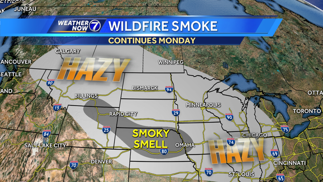 Fires from Canada, northern Rockies impacting weather in Nebraska & Iowa