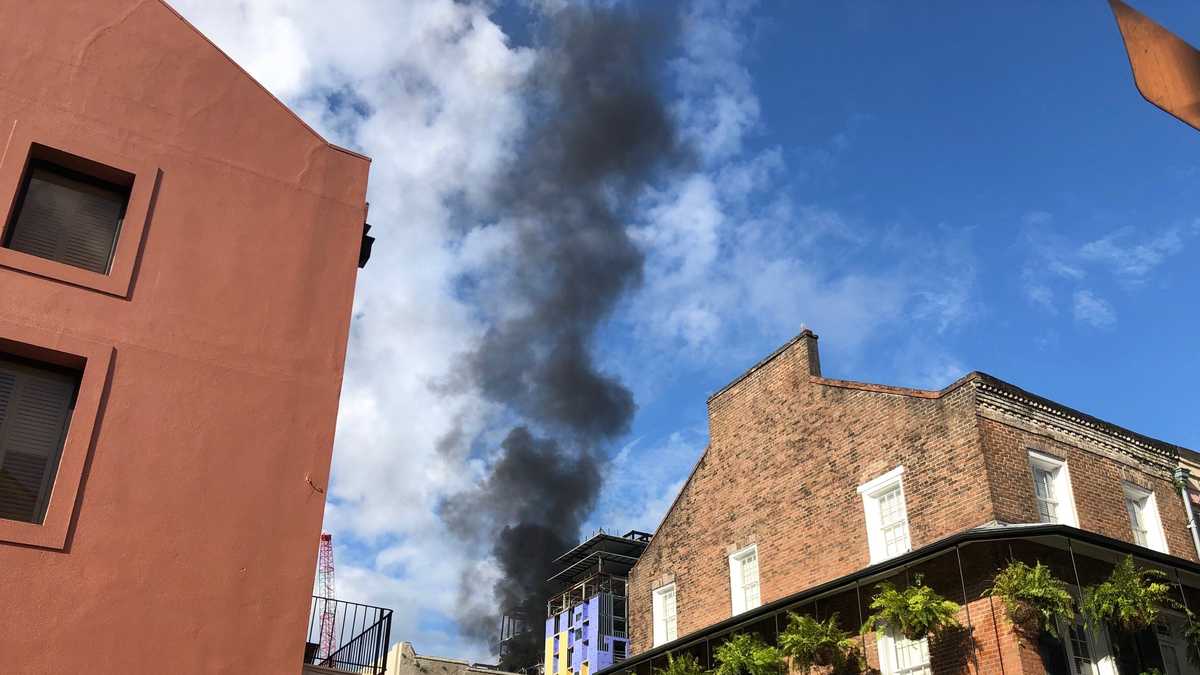 PHOTOS: Fire at collapsed Hard Rock site