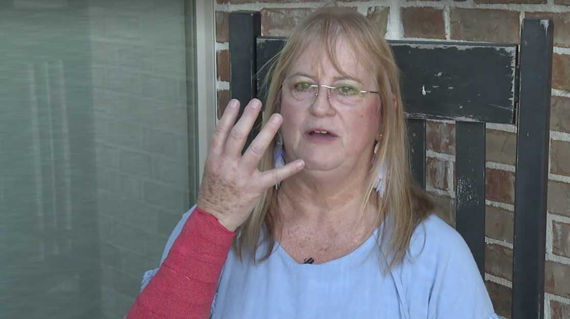 Hawk drops snake on woman, prompting both to attack