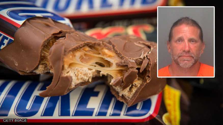 Florida man arrested after trying to steal Snickers bar at knifepoint