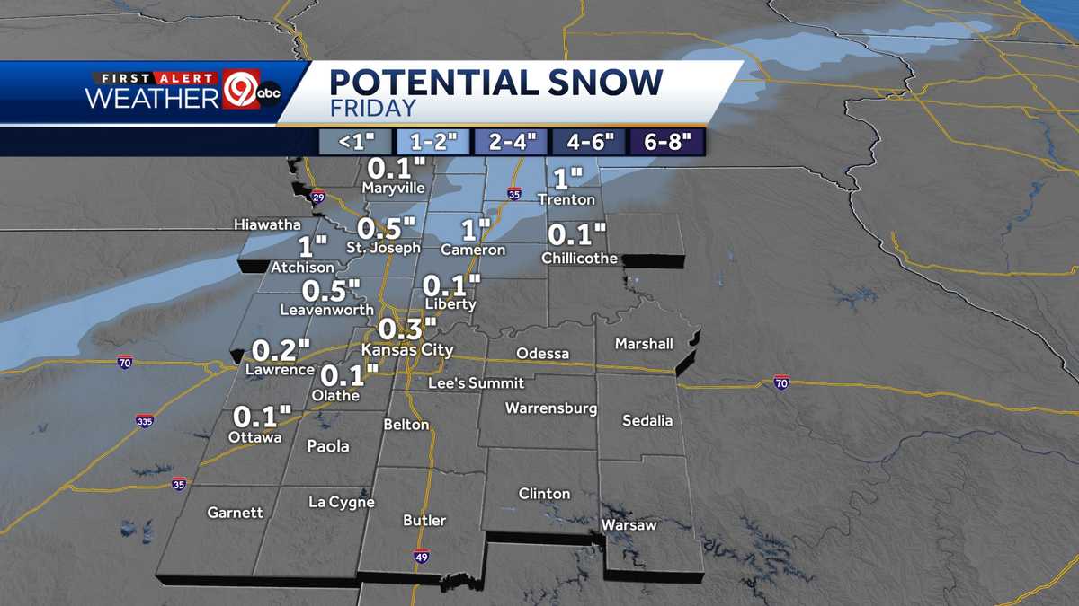 Kansas City could see snowflakes with Friday's rain: Forecast blog