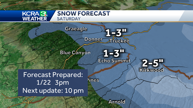 Weekend forecast: Details on NorCal's first snow chance in 3 weeks