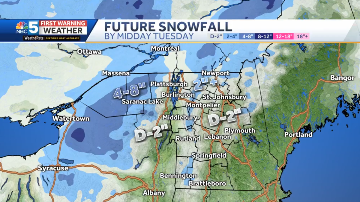 Snow squalls overnight may lead to icy roads Tuesday morning in Vermont ...