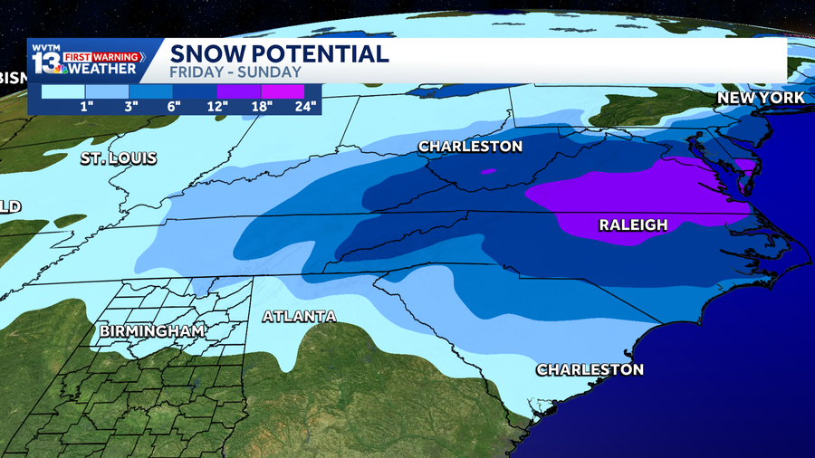 Tracking snow chances in Alabama this weekend
