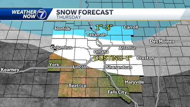 Omaha forecast: Light snow, wind advisory Thursday