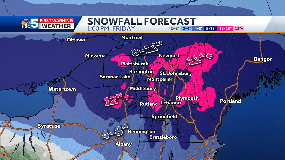 Steady snow Wednesday night