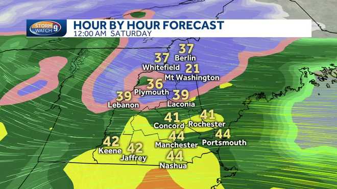 Rain may cause minor flooding in southern NH; snow likely up north